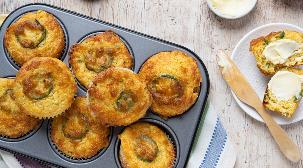 Jalapeño Cheddar Cornmeal Muffins Recipe | Farm Boy Recipes