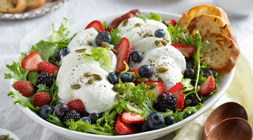 Berries Greens and Buffalo Mozzarella Salad | Farm Boy Recipes