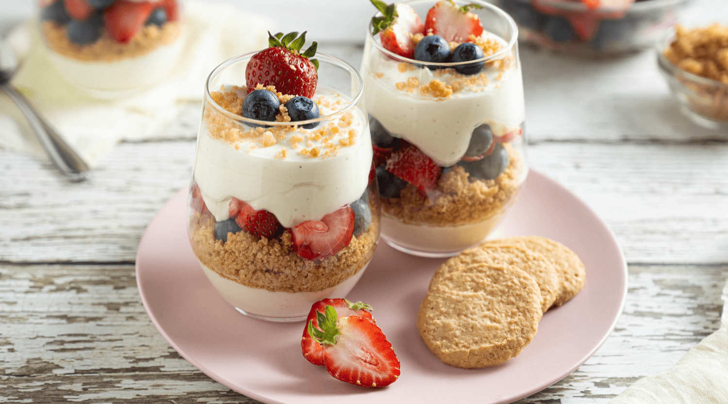No-Bake Berry Coconut Cheesecake Parfait Recipe | Farm Boy